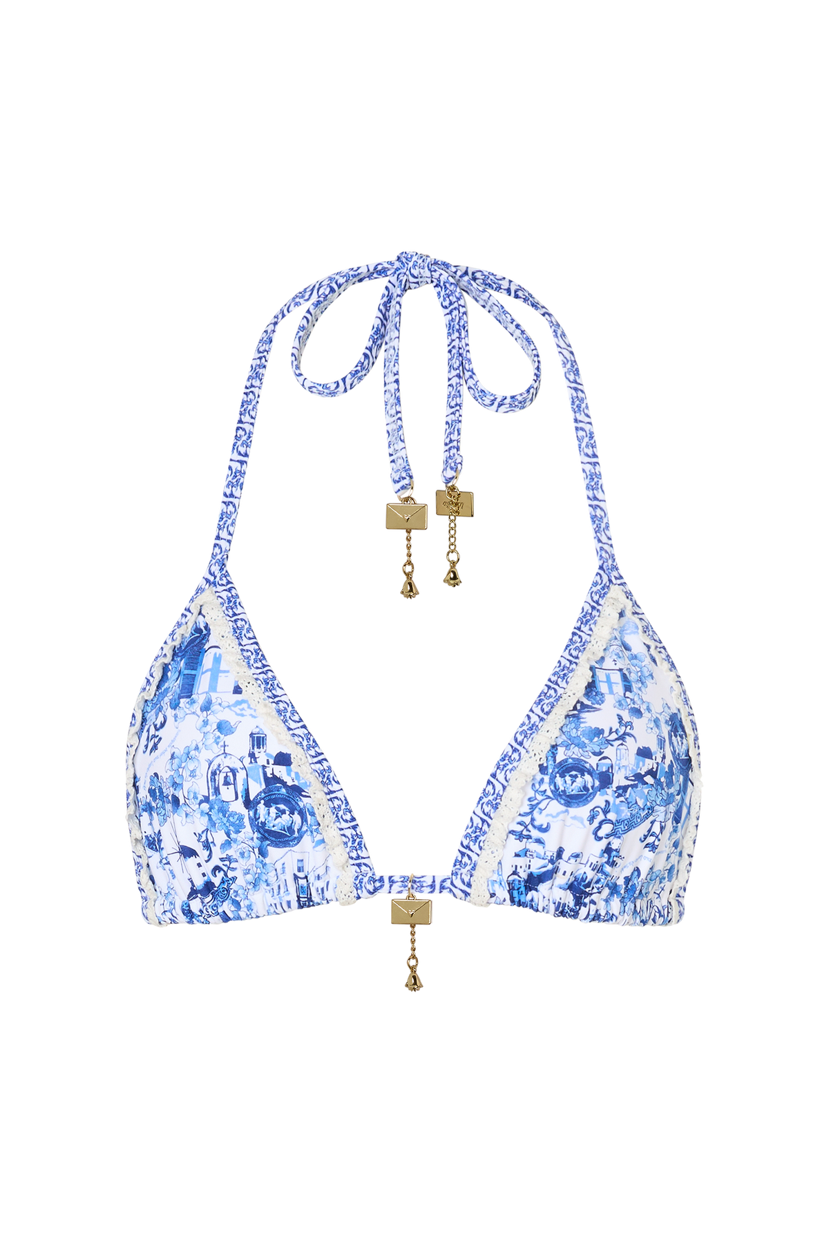 Barcelona Triangle Halterneck Bikini Top in Alythia Bydee AU