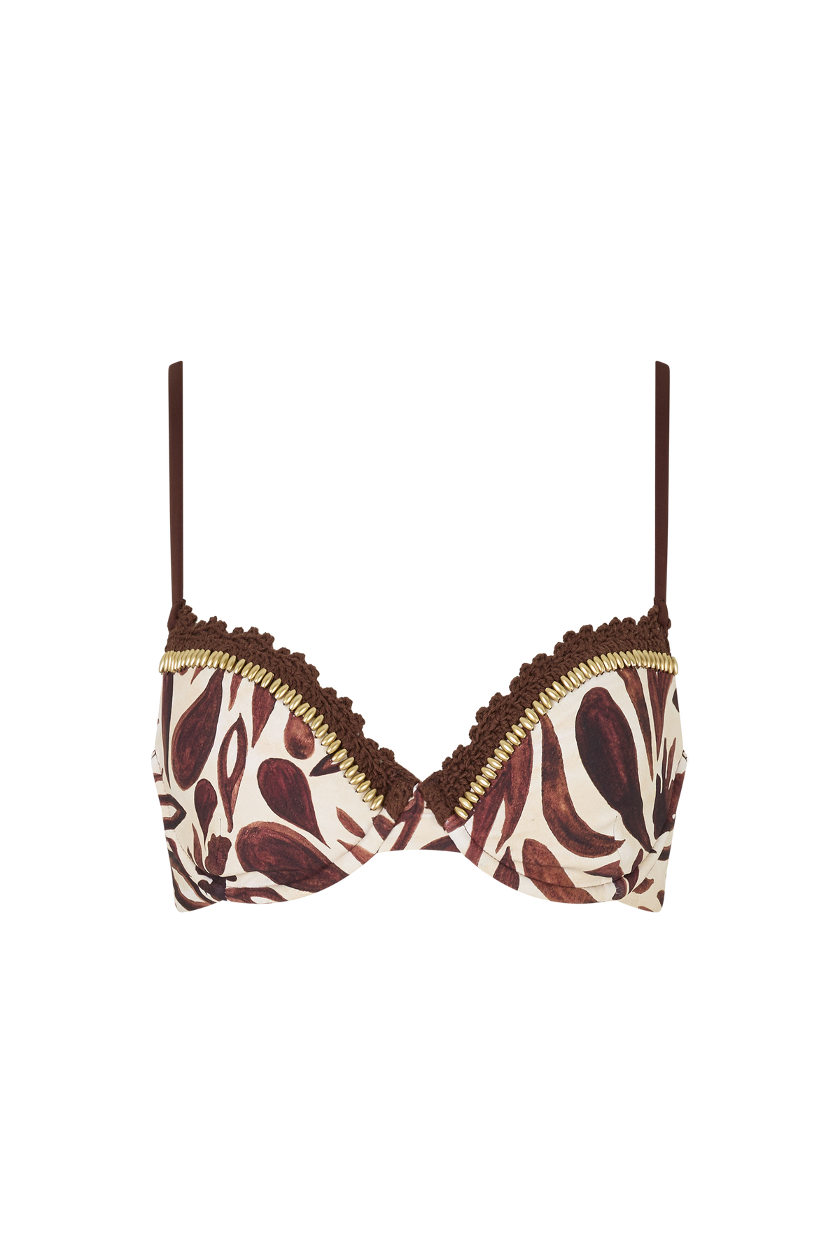 Paros Underwire Supportive Beaded Bikini Top in Zavanna Bydee AU